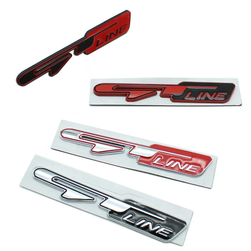 Metal 3D Car GT Line Logo Emblem Badge Decals Rear Trunk Body Sticker ...