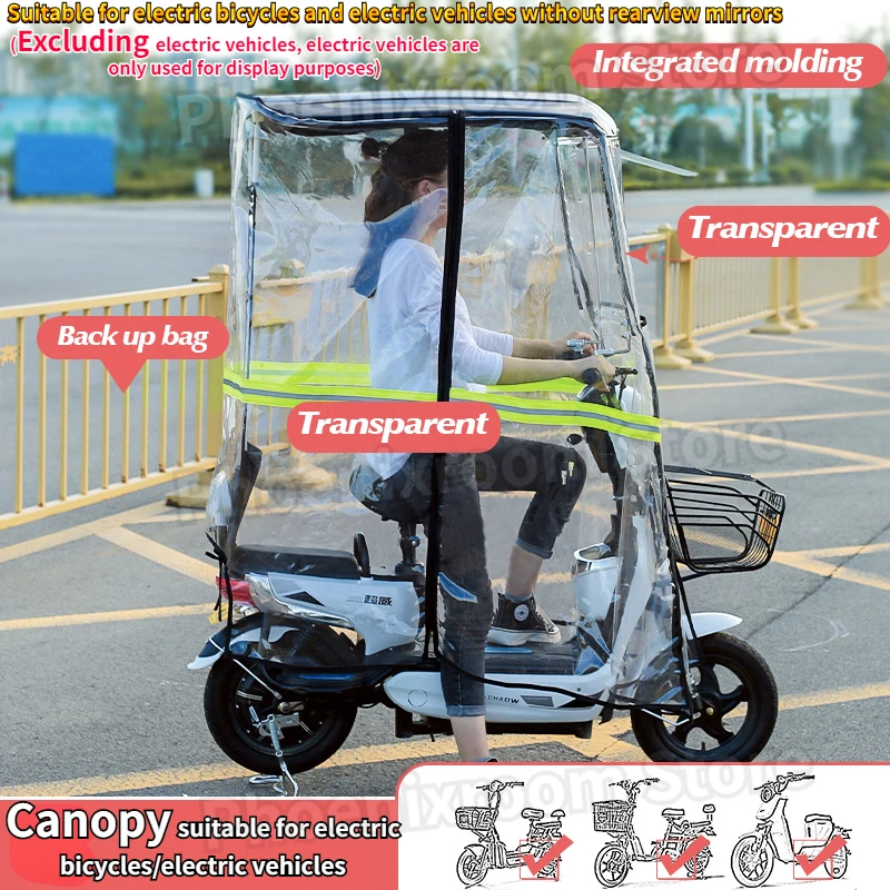 Umbrella-Electric-Bicycle-Motorcycle-Canopy-Anti-Windshield-Rain ...