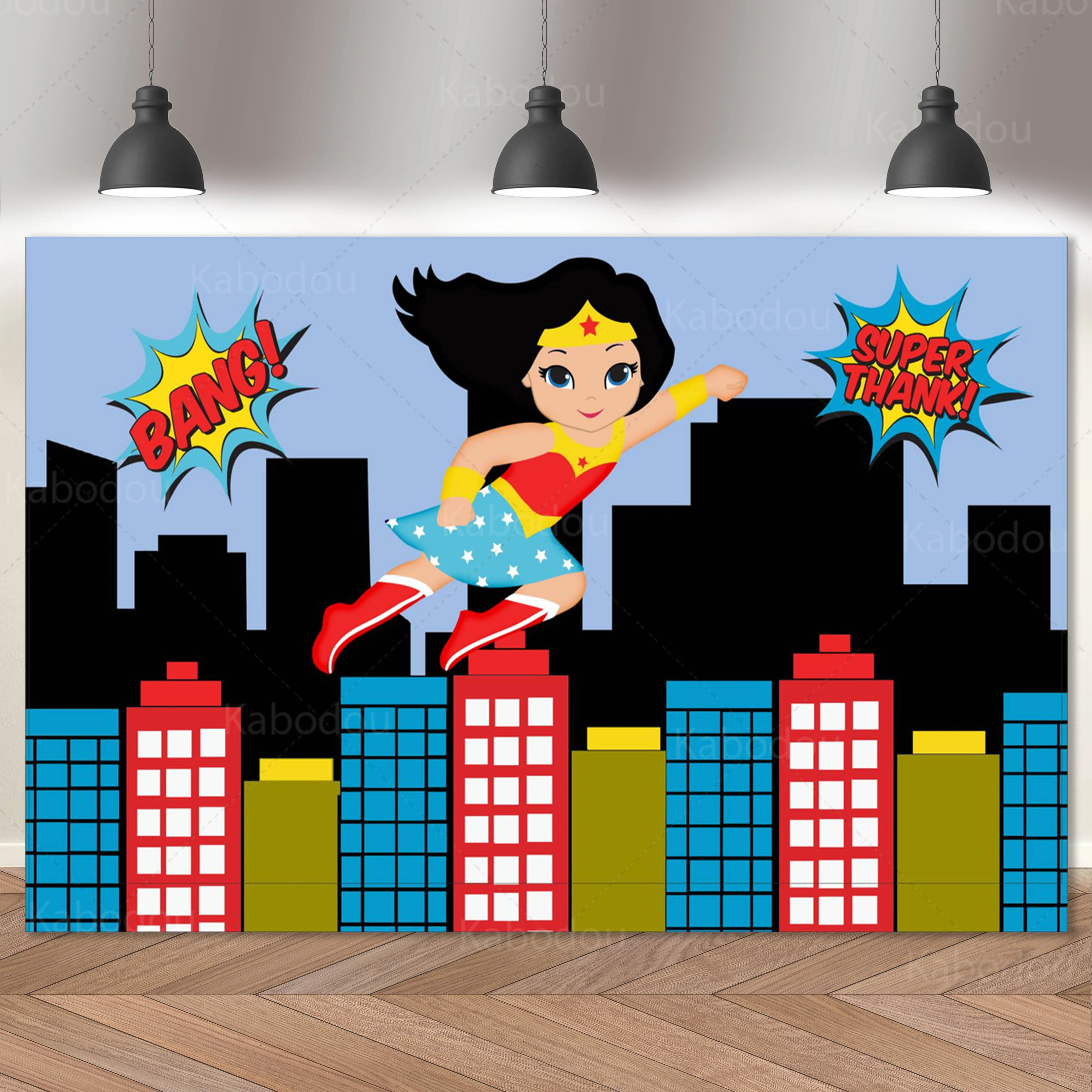 WonderWoman-Backdrop-Girls-Kids-Birthday-Party-Decoration-Banner ...