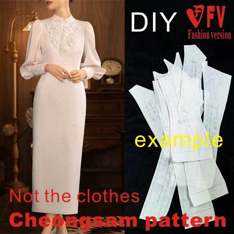 Improved Cheongsam Pattern Women's Temperament Evening Dress Clothing ...