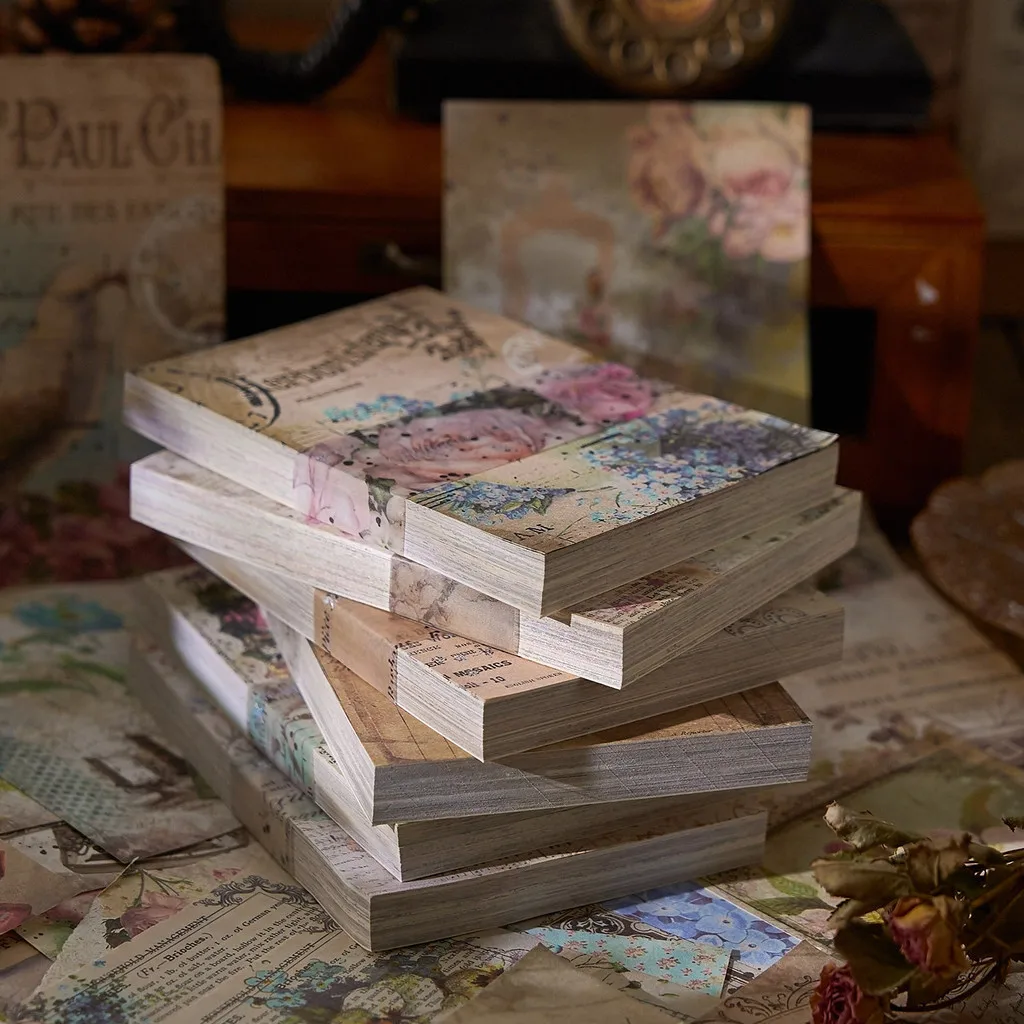 100sheets-Vintage-Scrapbook-Paper-DIY-Scrapbooking-Collage-Junk-Journal ...