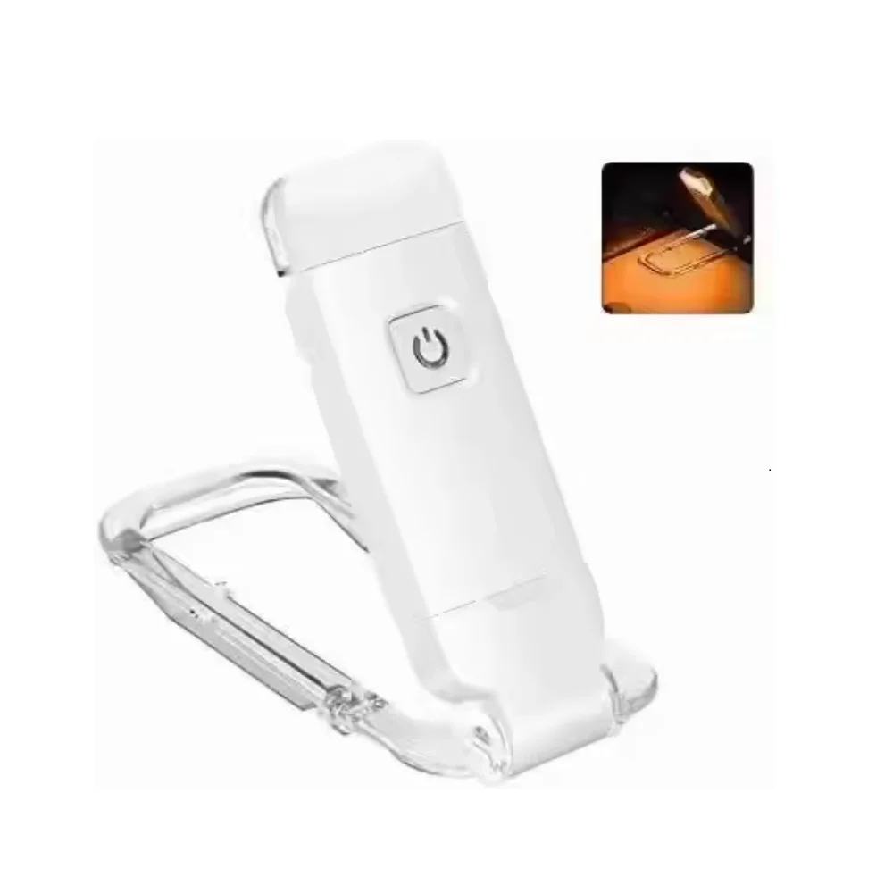 Portable-Rechargeable-Book-Lamp-3-Brightness-Levels-Flexible-Clip-On ...