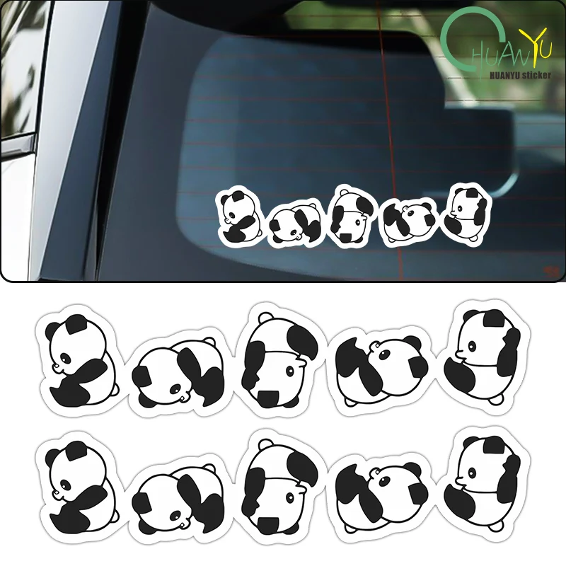 1-Row-Animation-Cute-Cartoon-Panda-Car-Stickers-Colorful-Animal-Series ...