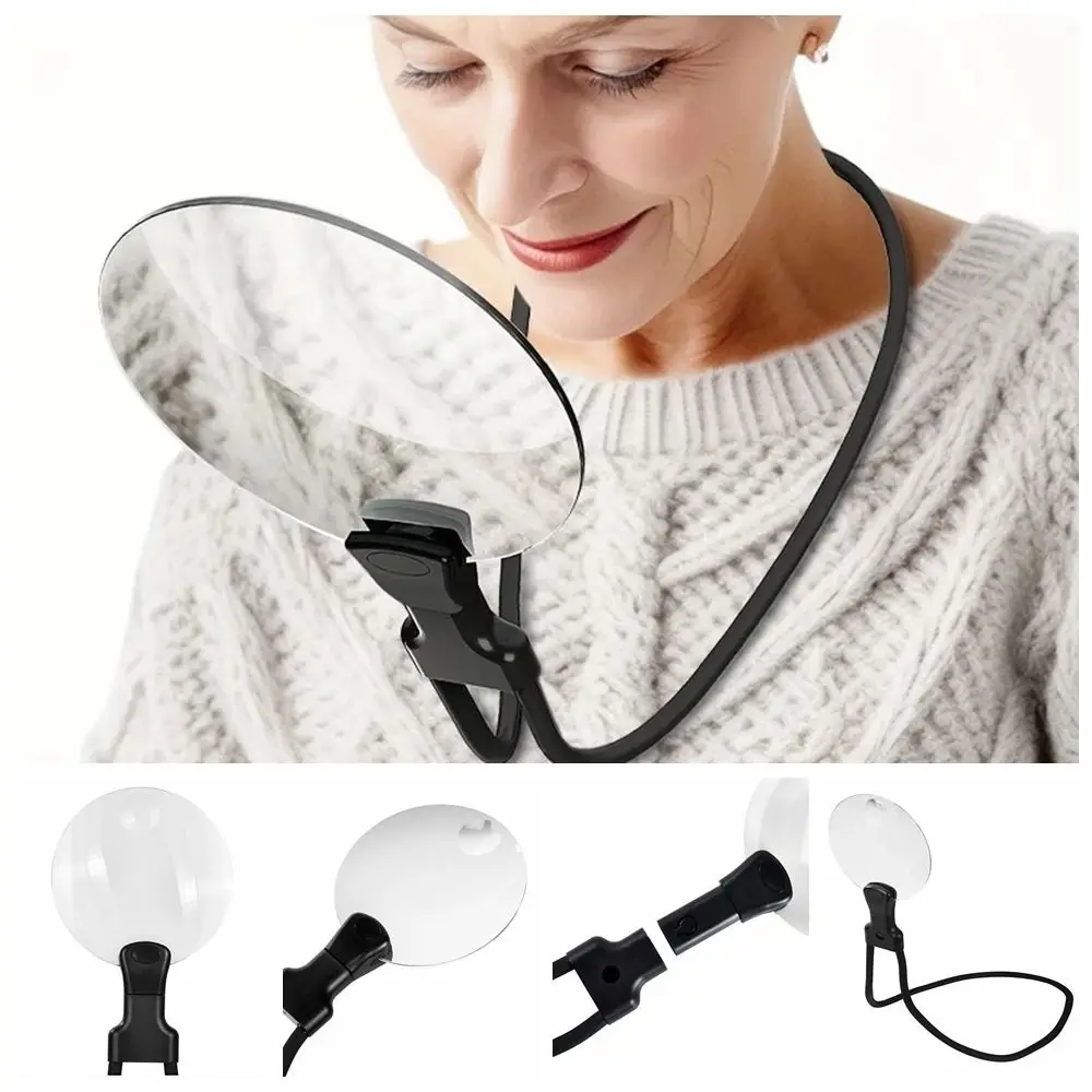 3X 10XFlexible Neck Hanging Magnifier Hands Free Portable Magnifying ...