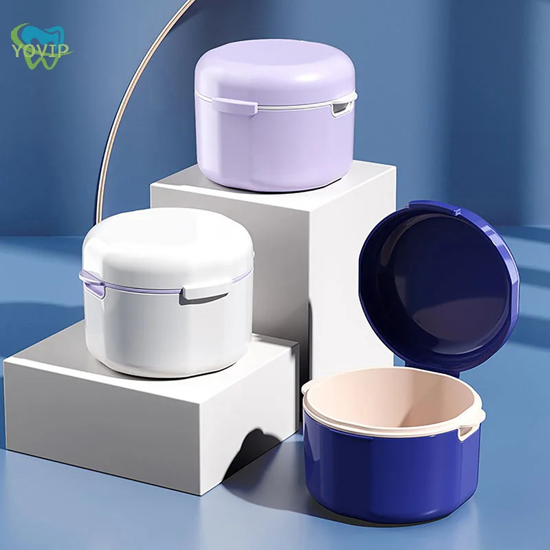 Denture-Bath-Box-Cleaning-Teeth-Case-Dental-False-Teeth-Storage-Box ...