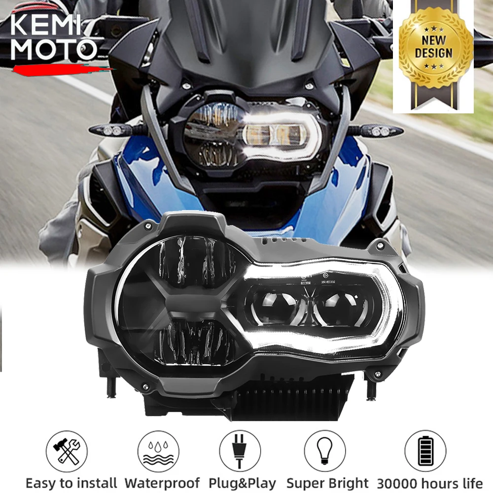 Faro-LED-para-motocicleta-conjunto-de-faros-delanteros-para-BMW-R1200GS ...