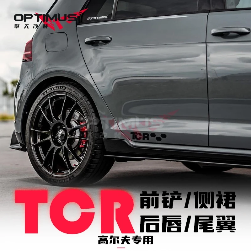 For Vw Volkswagen Golf Mk 7 7.5 R/r-line/gti Tcr Body Kit Front Lip ...