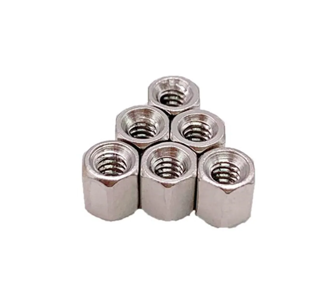 50PCS UNC Female To Female Brass Spacer 4#-40*5mm 4#-40*6mm Hexagonal ...
