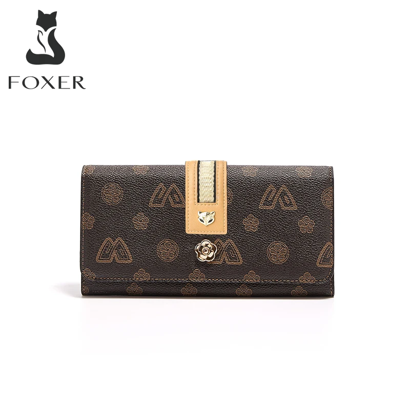 FOXER-Large-Capacity-Women-s-Long-Wallet-High-Quality-Clutch-Bag-Lady ...