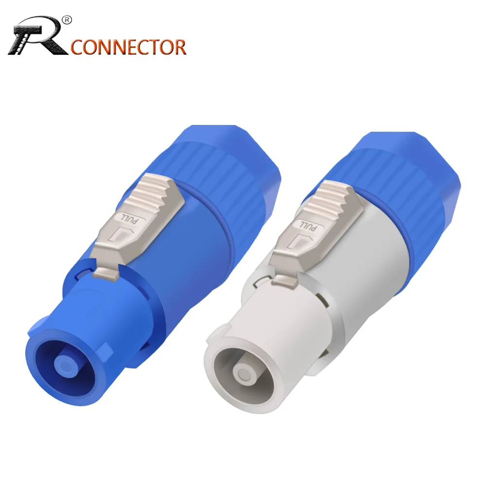 Conector Macho de Energia, Plugue AC para Luz de Palco, Tela LED, Azul ...