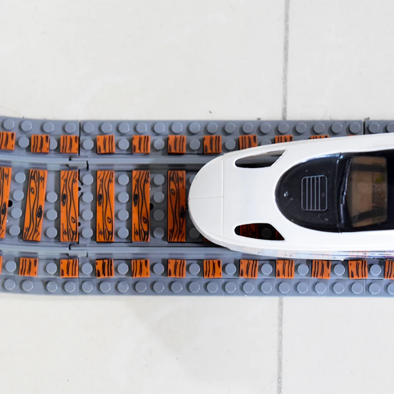 MOC City Creative Idea Train Straight and Curved Rails Base Tracks ...