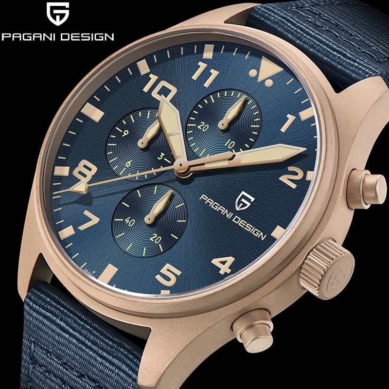 PAGANI DESIGN Fashion & Casual Multifunction Men Quartz Watch Sapphire ...