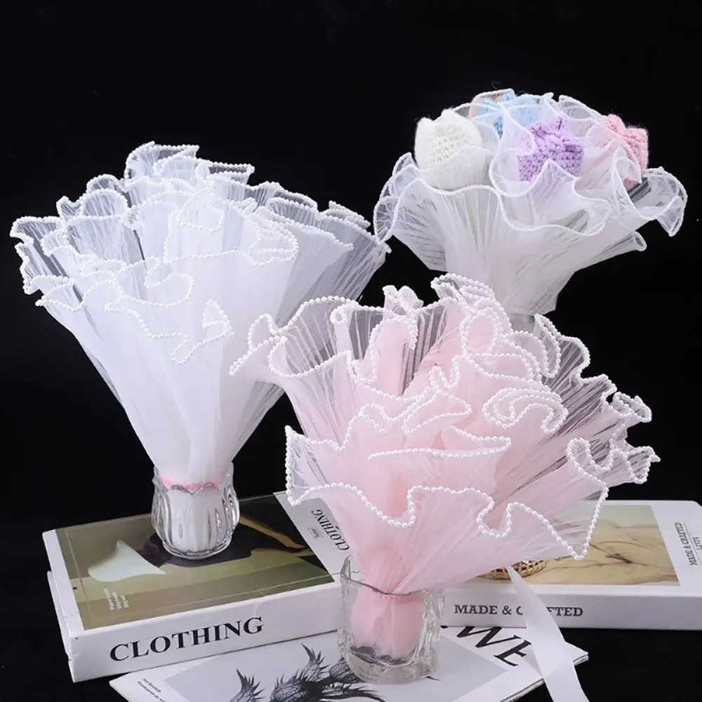 Pearl Lace Flower Wrapping Cloth Wave Yarn Florist Gift Packaging Paper ...