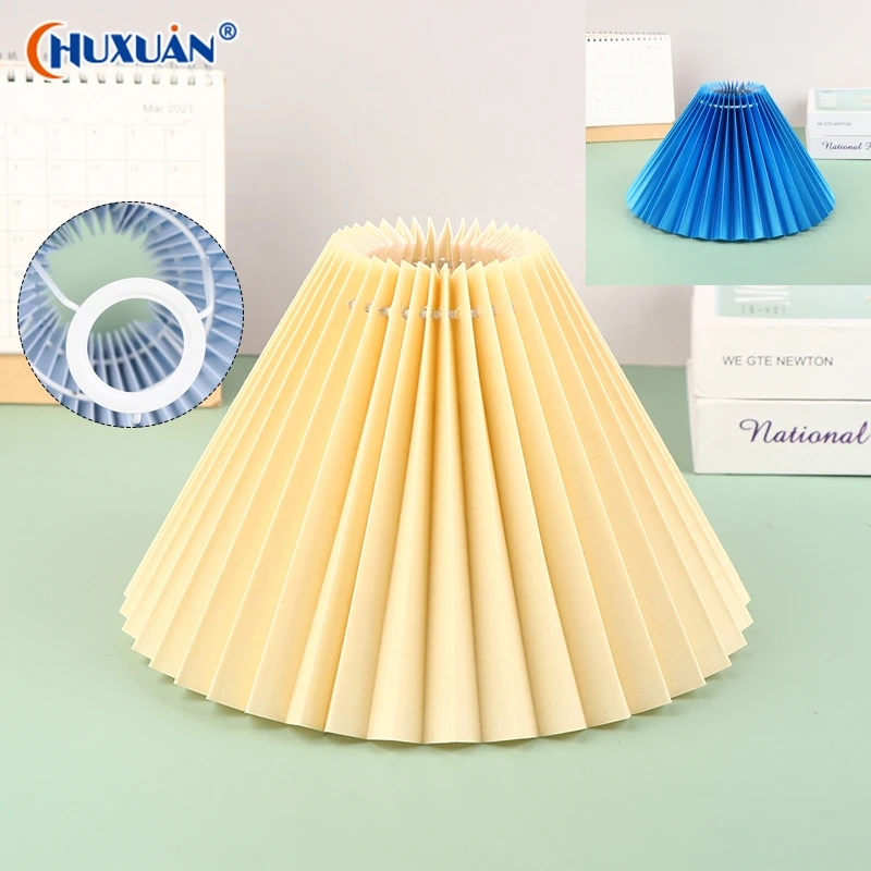 High-Quality-Solid-Print-Adjustable-Pleated-Fabric-Replacement-Lamp ...