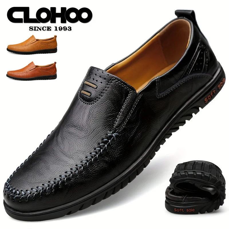 CLOHOO Men's Comfortable Soft-Soled Slip-On Loafers Versatile Casual ...