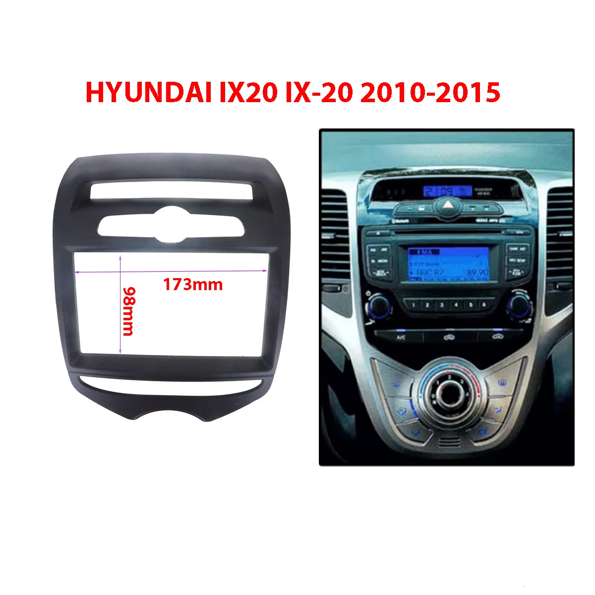 2din car Panel Plate Mounting Dash Installation Bezel Trim Kit for ...