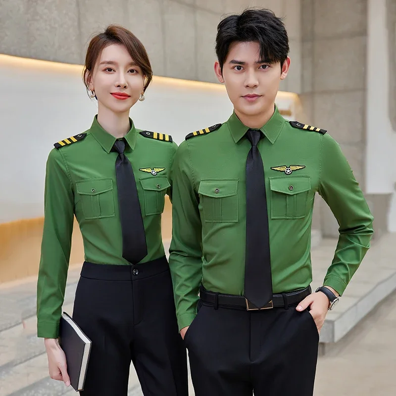 Naval Aviation Pilot Uniform Navy Pilots Flight Attendant Shirt Suit ...