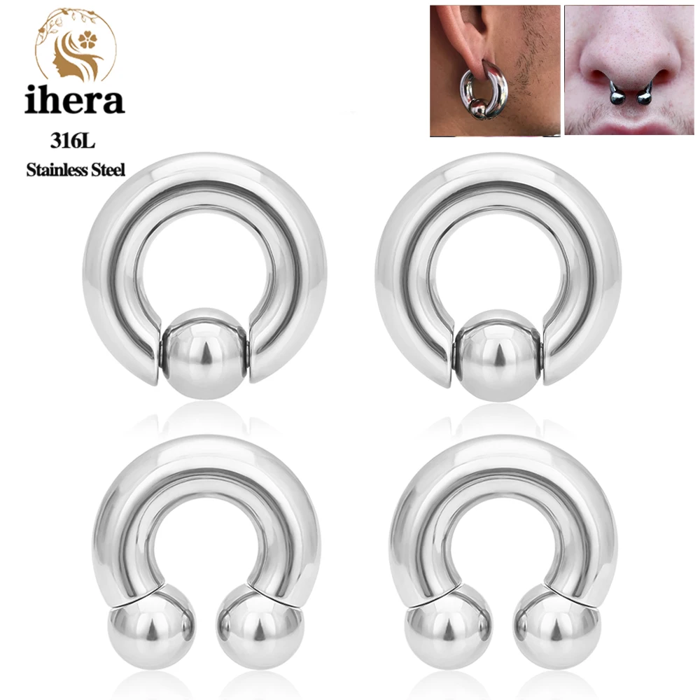 316L-Stainless-Steel-Piercing-Hoop-Ear-Gauges-Weights-Nose-Rings-Ear ...