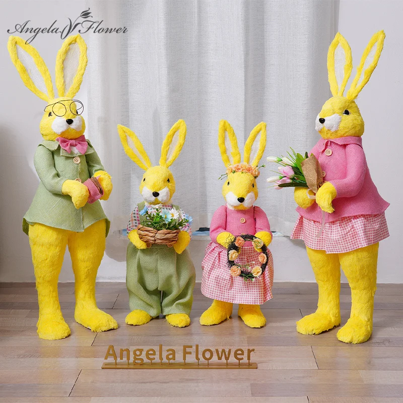Angela-Flower-1-97-2-89ft-Yellow-Rabbits-Christmas-Ornament-Gifts-For ...