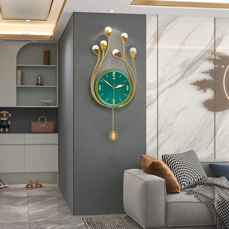 Light-Luxury-Clock-Hanging-Household-Modern-Simple-Wall-Watch-Living ...