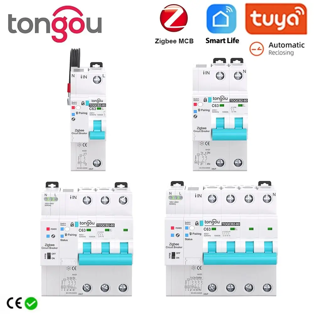 Tuya MCB Zigbee Metering Circuit Breaker Smart Life Timer Remote ...