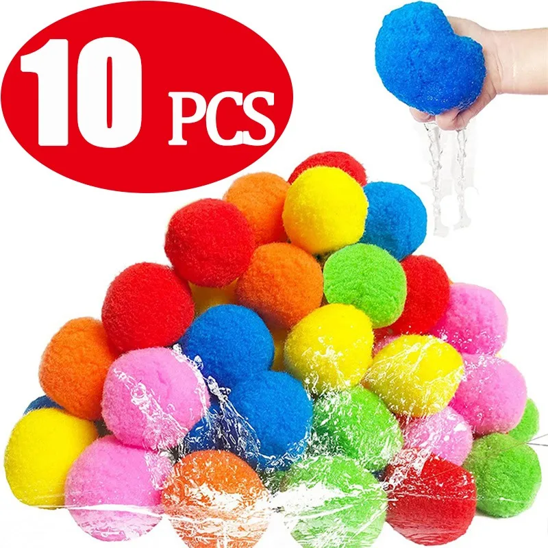 10Pcs-Water-Balls-Beach-Sports-Reusable-Water-Balloon-Kids-Pool-Game ...