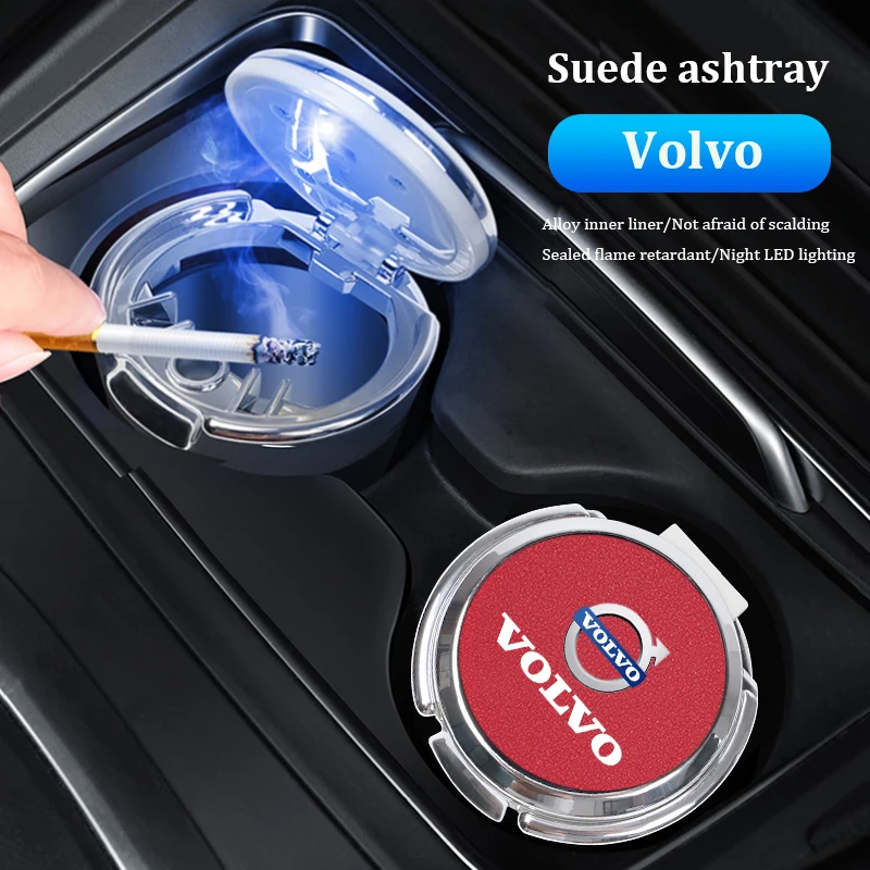Car-Ashtray-LED-Light-Portable-Ashes-Ash-Accessories-For-Volvo-XC90-V90 ...
