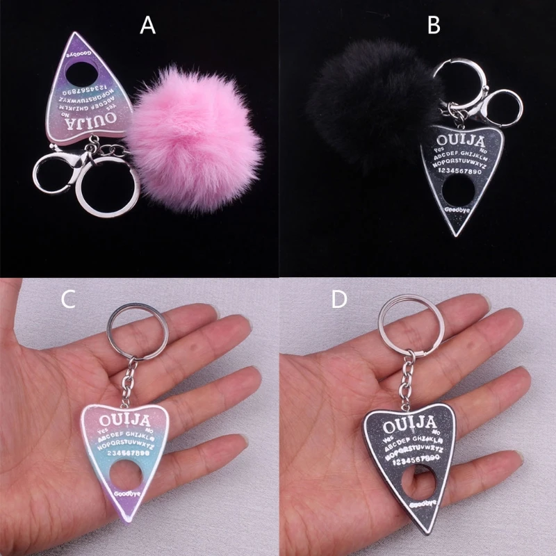 Popular-Heart-shaped-Card-Keychain-Hip-hop-Personality-Plush-Ball-for ...