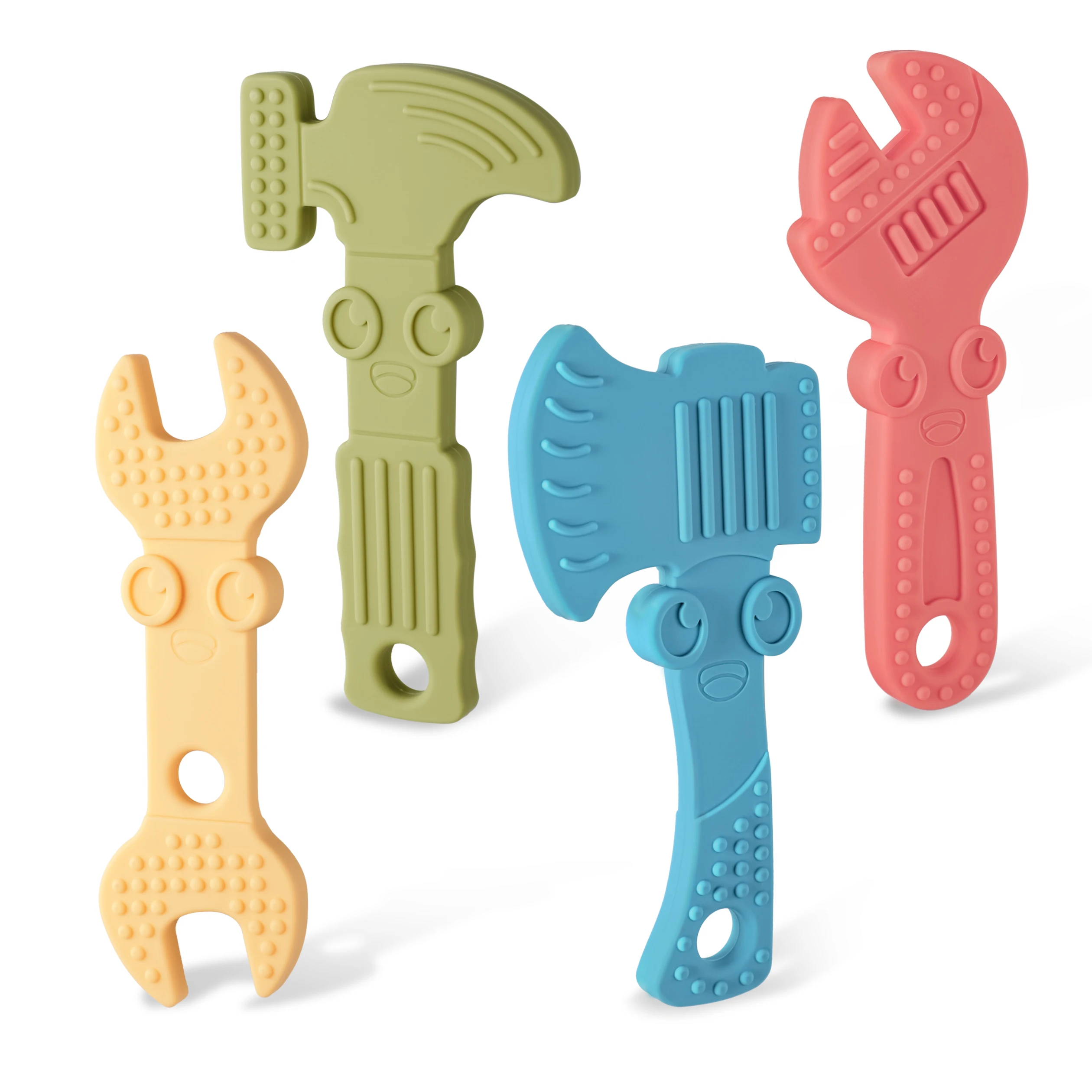 TYRY.HU 4PC Silicone Teething Tool Themed Molar Food Grade Baby rodent ...