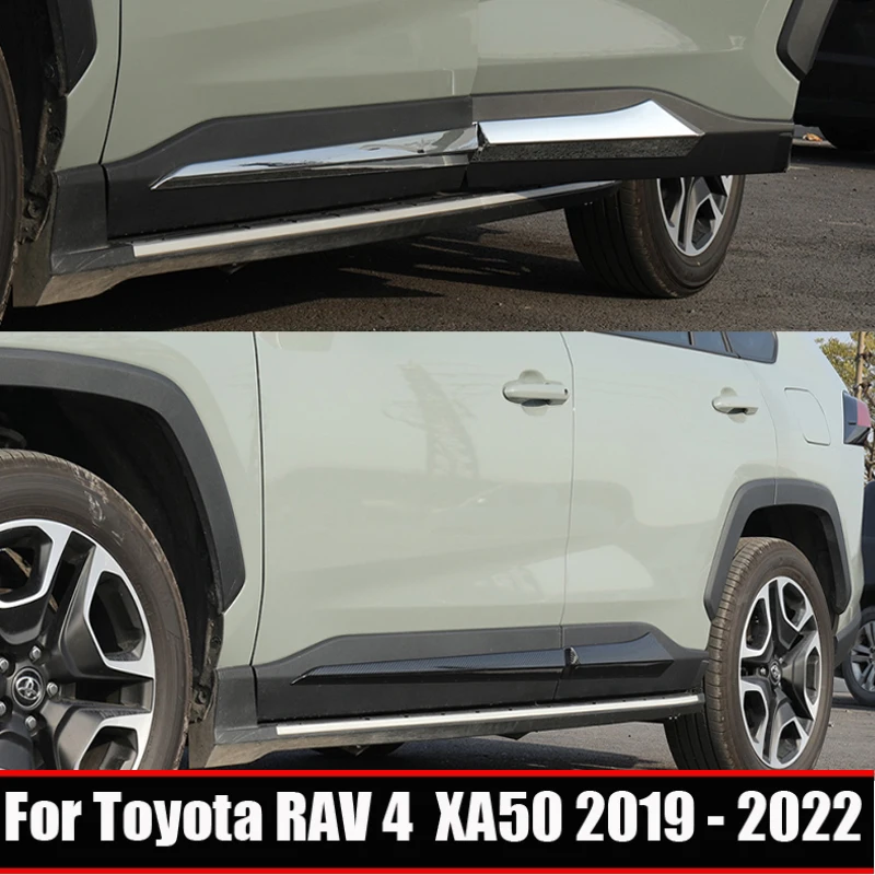 For Toyota RAV4 RAV 4 XA50 2019 2023 Hybrid ABS Carbon Fiber Car Side ...