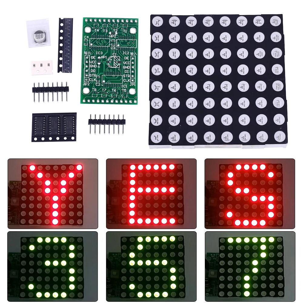 8-8-8x8-Dot-Matrix-Module-Red-Green-LED-Display-MCU-Control ...