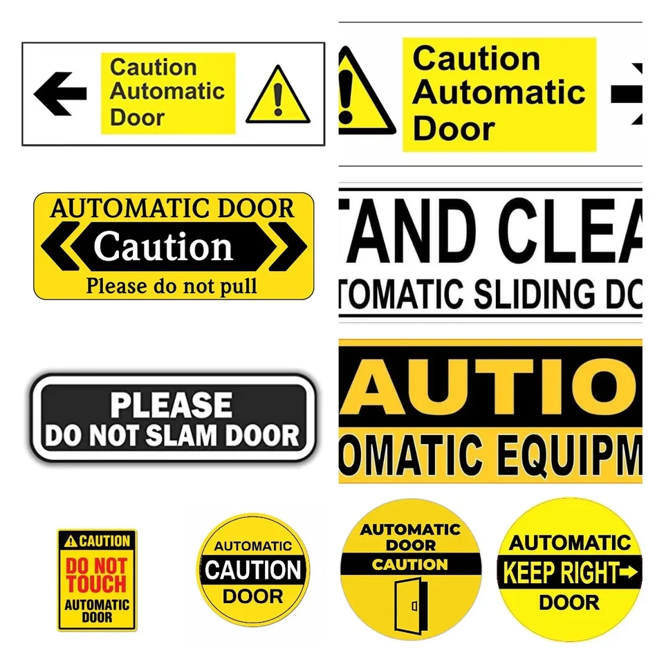 Do Not Enter Automatic Door Sticker Warning Automatic Door Caution