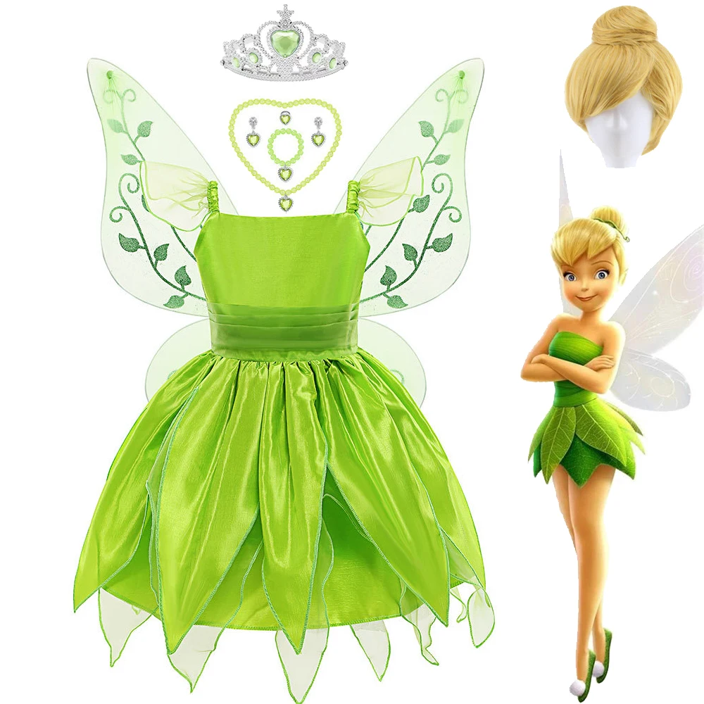 Halloween tinkerbelling traje para meninas flor fada cosplay roupas ...