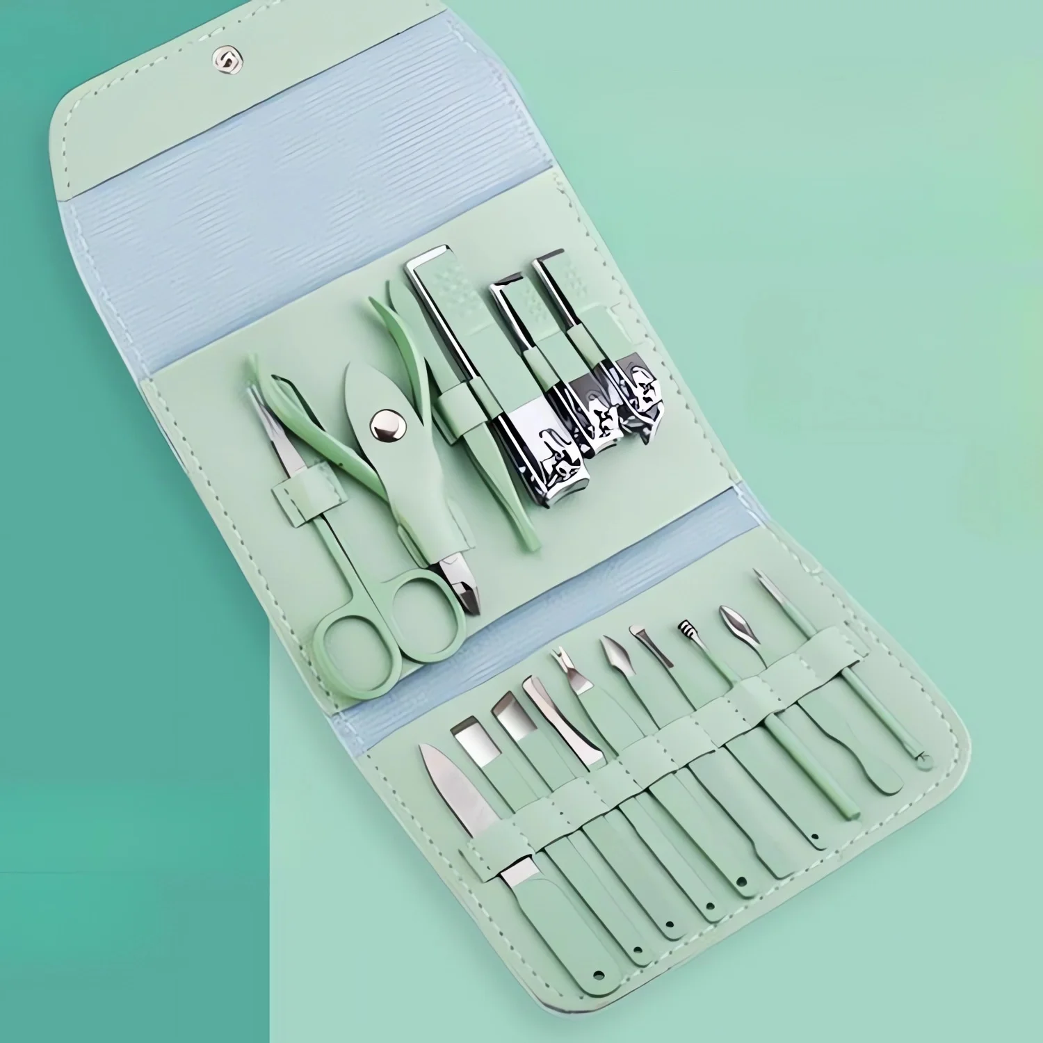Stainless-Steel-Nail-Clippers-Set-with-Case-Professional-Anti-Splash ...