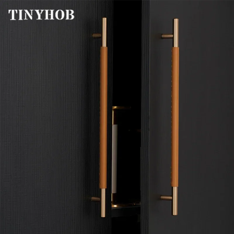 Simple-Longer-Handle-Pull-for-Cupboard-Hand-craft-Leather-Drawer-Pulls ...