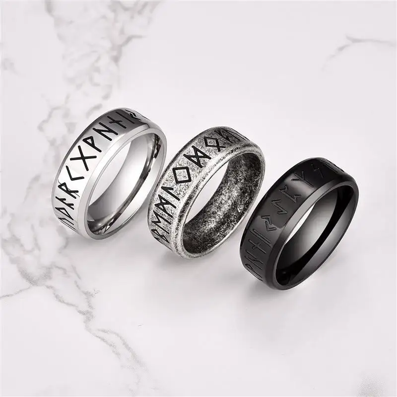 Round-Viking-Letter-Rune-Rings-Men-Women-Simple-Nordic-Odin-Viking-Ring ...