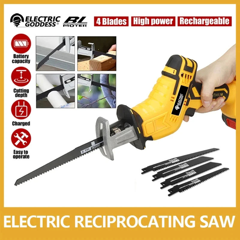 Cordless-Reciprocating-Saw-For-Dewalt-18V-20V-Battery-Electric-Cutting ...