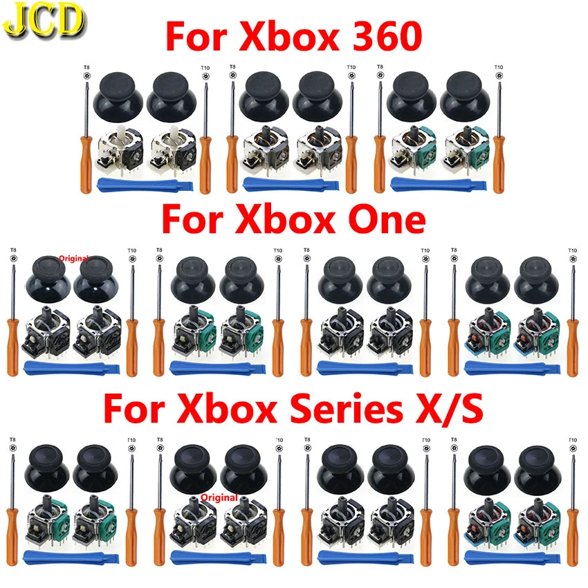 JCD 3D 아날로그 조이스틱 스틱 센서 모듈, 전위차계 및 썸스틱 그립, 마이크로소프트 XBox One 360 Series S X Control용| | - AliExpress