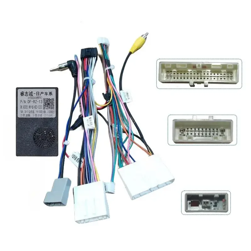 Car-Audio-16PIN-Android-Power-Cable-Adapter-With-Canbus-Box-For-Nissan ...