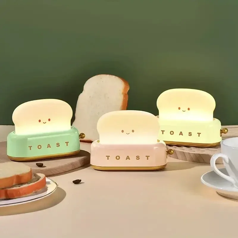 Rechargeable-Toaster-LED-Lamp-Charming-Colorful-Night-Light-Ideal-for ...