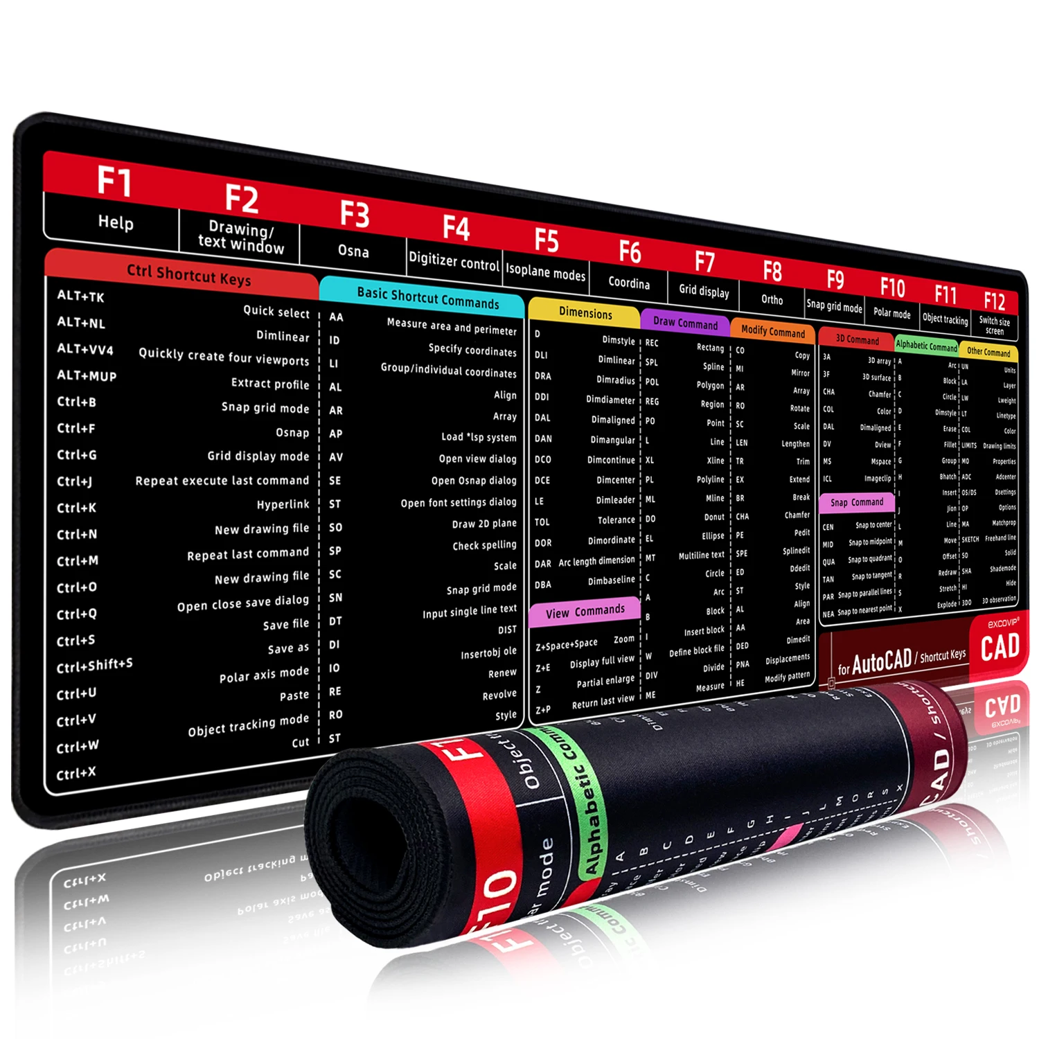 EXCO-Mouse-Pad-Gamer-Keyboard-Shortcuts-Mousepad-Large-Mouse-Mat-Carpet ...