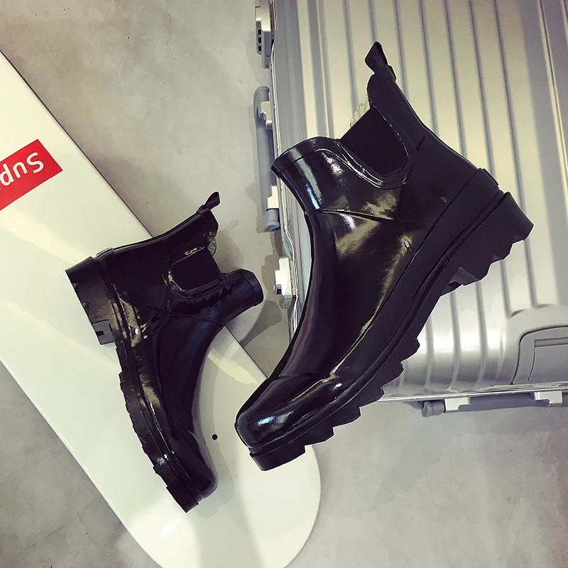 Men-s-Rain-Boots-Short-Tube-Fishing-Shoes-Rain-Boots-Low-Top-Tide ...