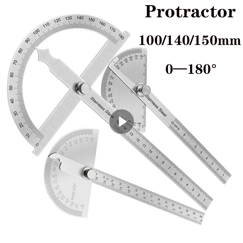 Protractor-180-Degree-Protractor-Metal-Angle-Finder-Goniometer-Angle ...