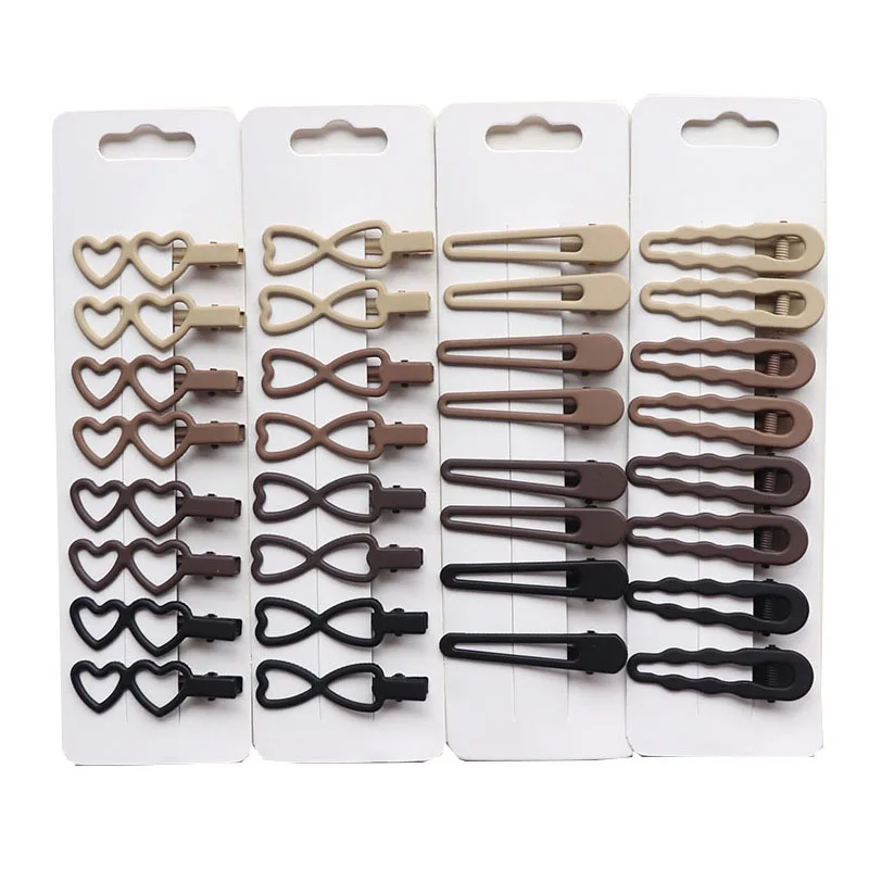 8Pcs-Set-Frosted-Simplicity-Hairpins-Oval-Square-Women-Hair-Clips ...