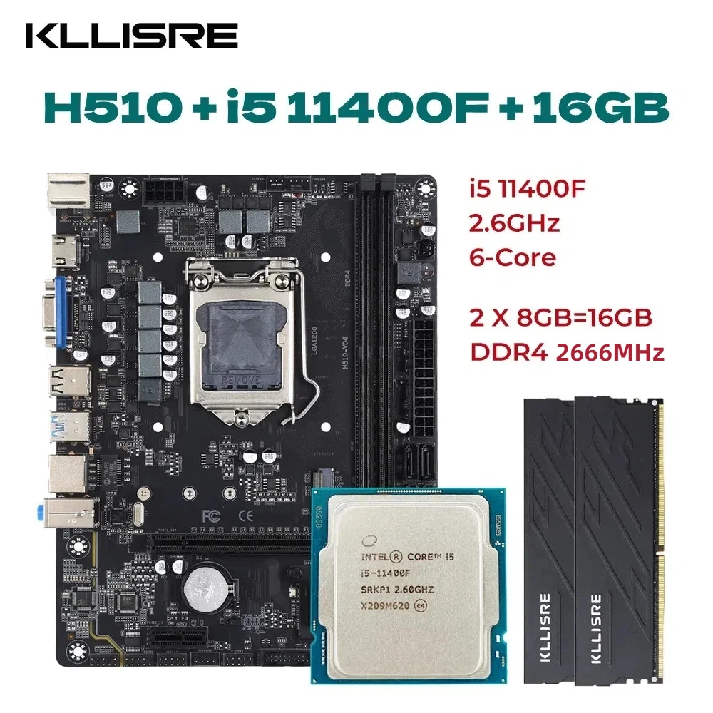 Kllisre-H510-Kit-Intel-Core-i5-11400F-2-8GB-16GB-Memory-DDR4-2666MHz ...