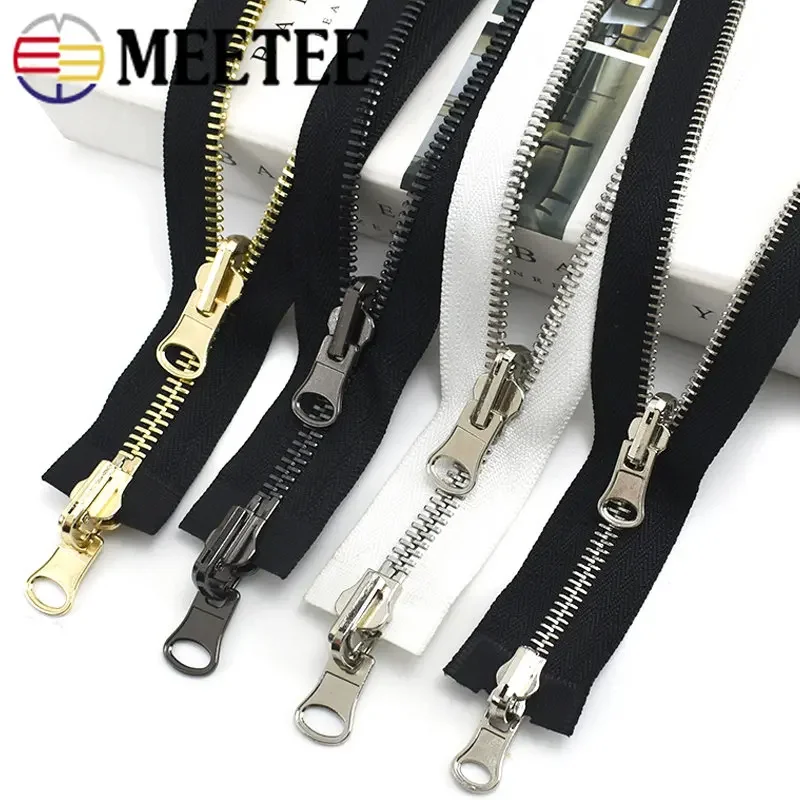 1Pc-60-120cm-5-8-Double-slider-Metal-Zippers-Rotary-Reversible-Zipper ...