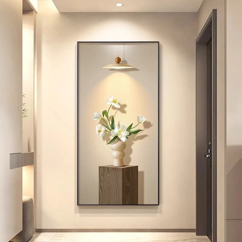 Minimalist Green Plant Entryway Decorative Painting: Persimmon Corridor ...
