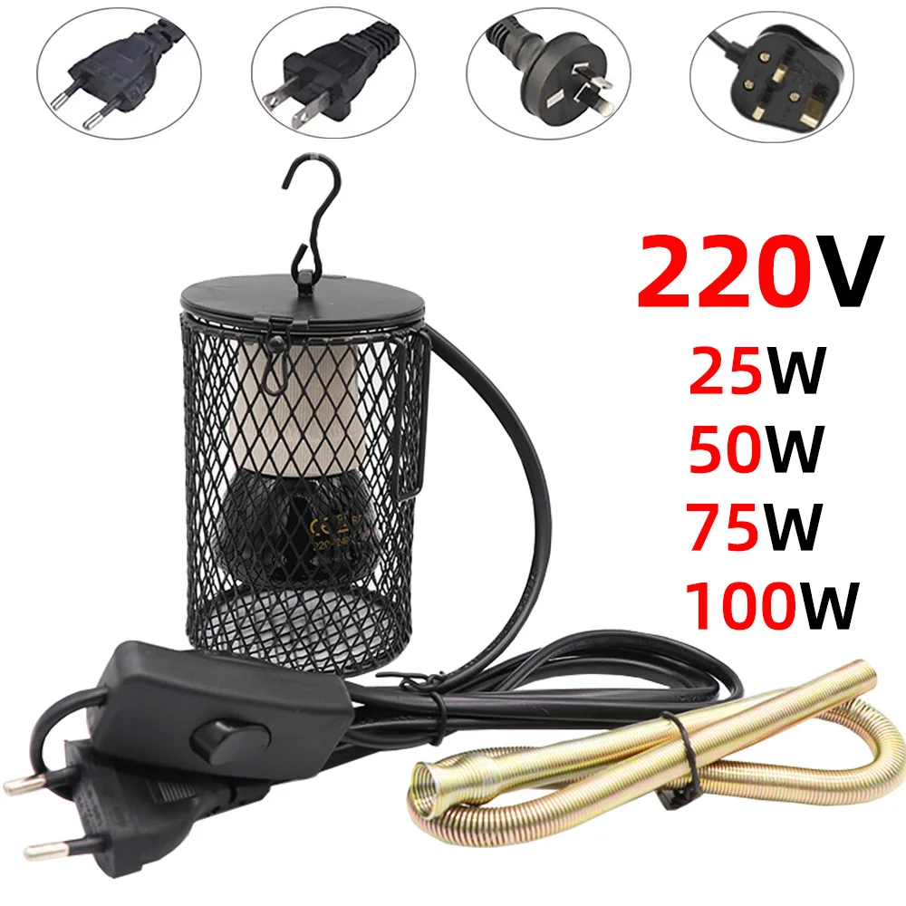 Durable-Reptile-Ceramic-Heating-Lamp-Bulb-with-Protective-Cover-Against ...