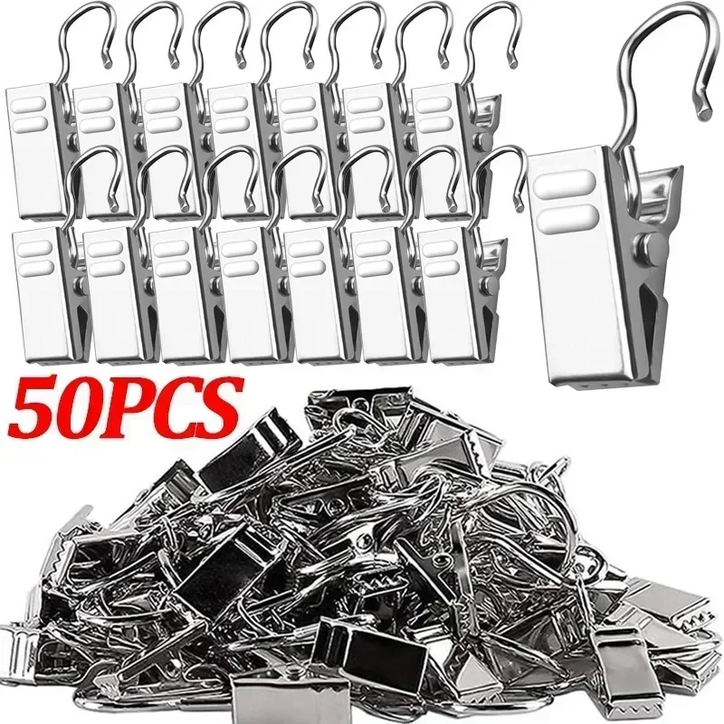 50-10Pcs-Mini-Metal-Curtain-Clips-with-Hook-Multifunctional-S-Type ...