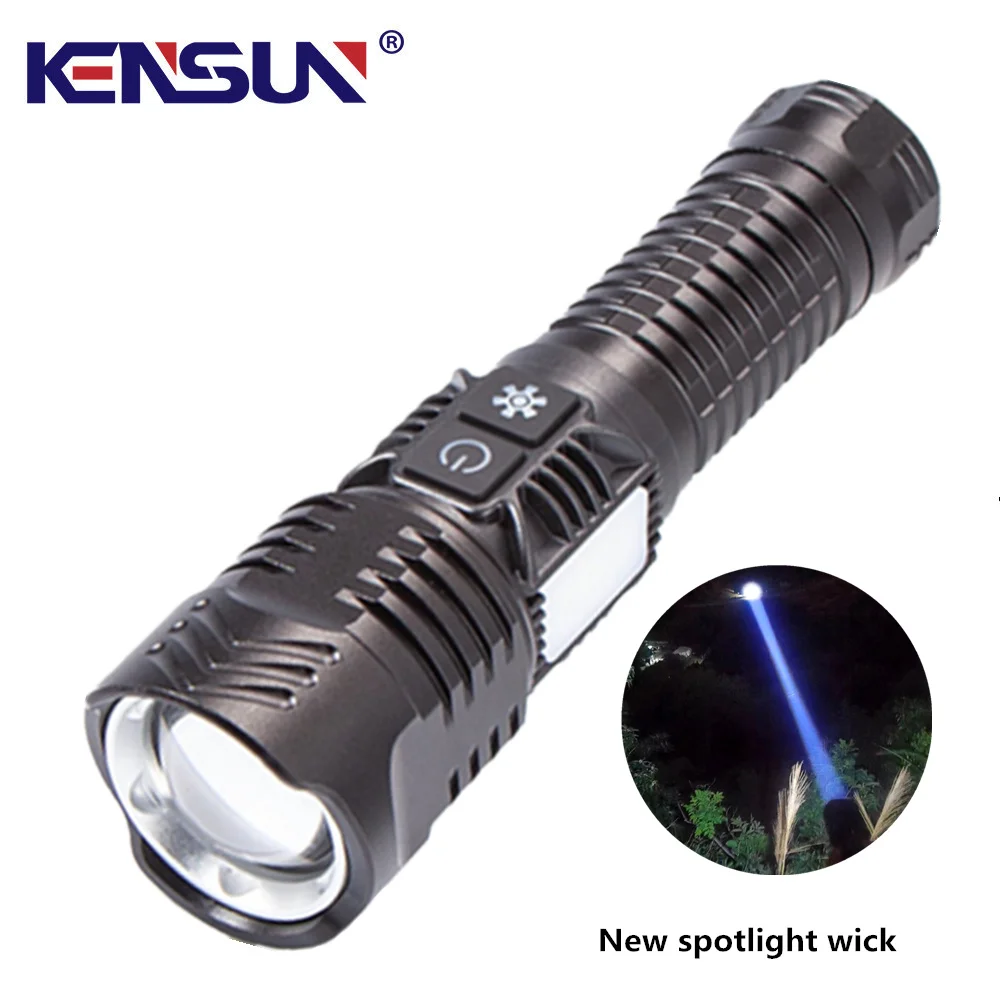 High Power Flashlight Spotlight Long-range Wick LED Torch Outdoor ...